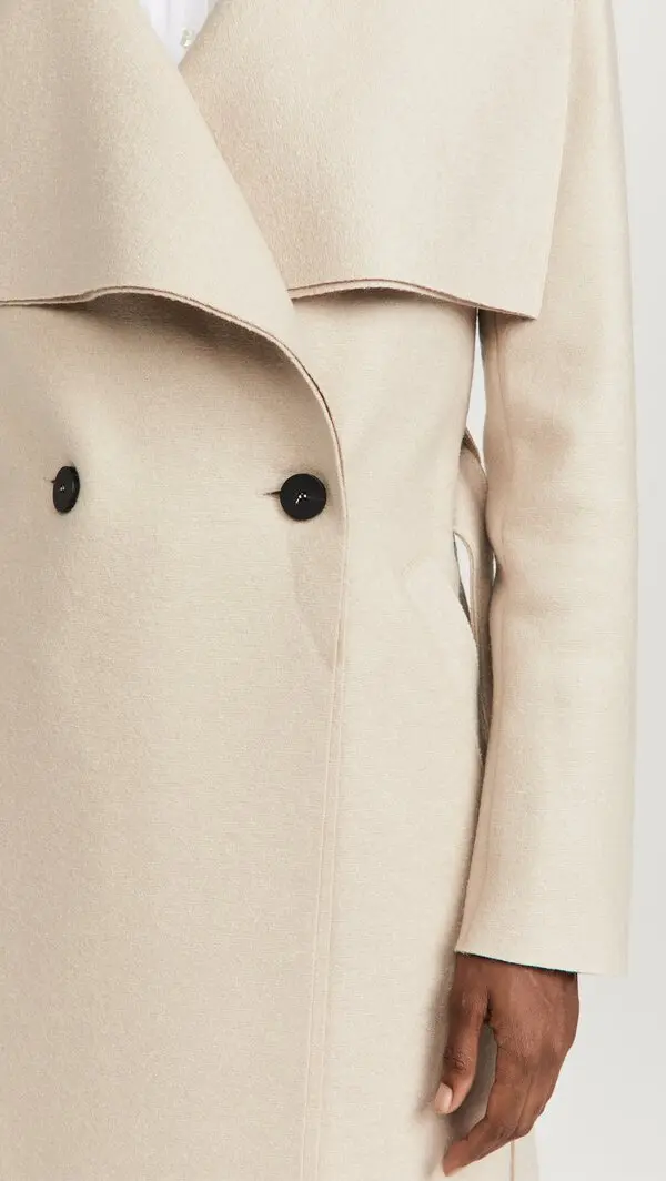 Harris Wharf London Volcano Coat - Almond