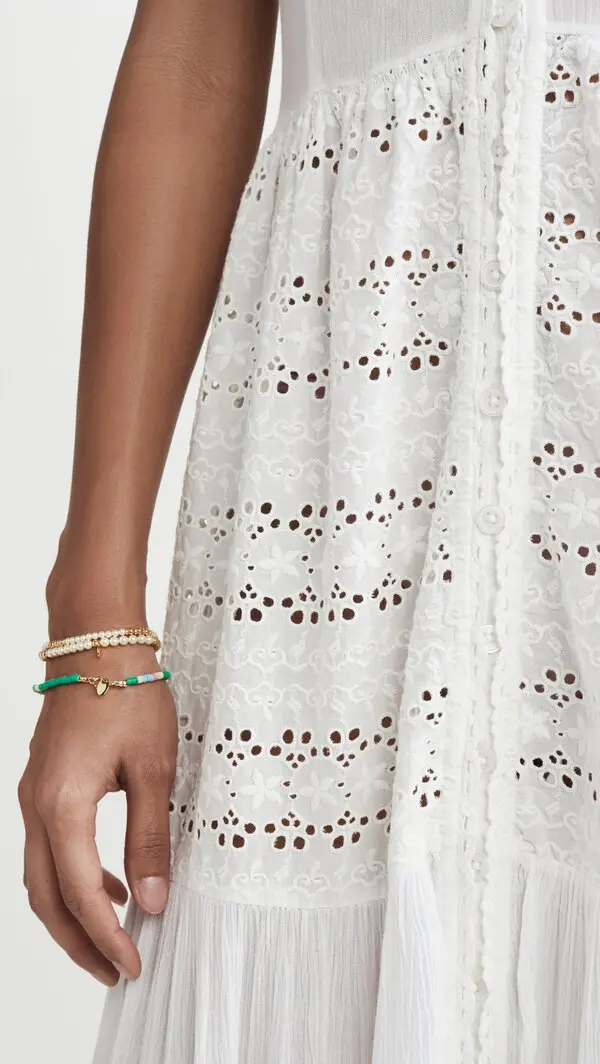 Playa Lucila Eyelet Maxi Dress - White