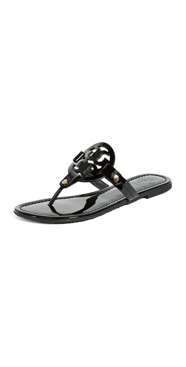 Tory Burch Miller Patent Thong Sandal - Black