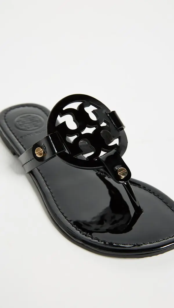 Tory Burch Miller Patent Thong Sandal - Black