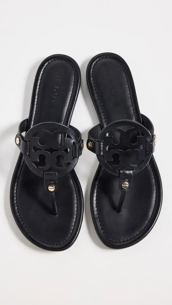 Tory Burch Miller Thong Sandals - Black