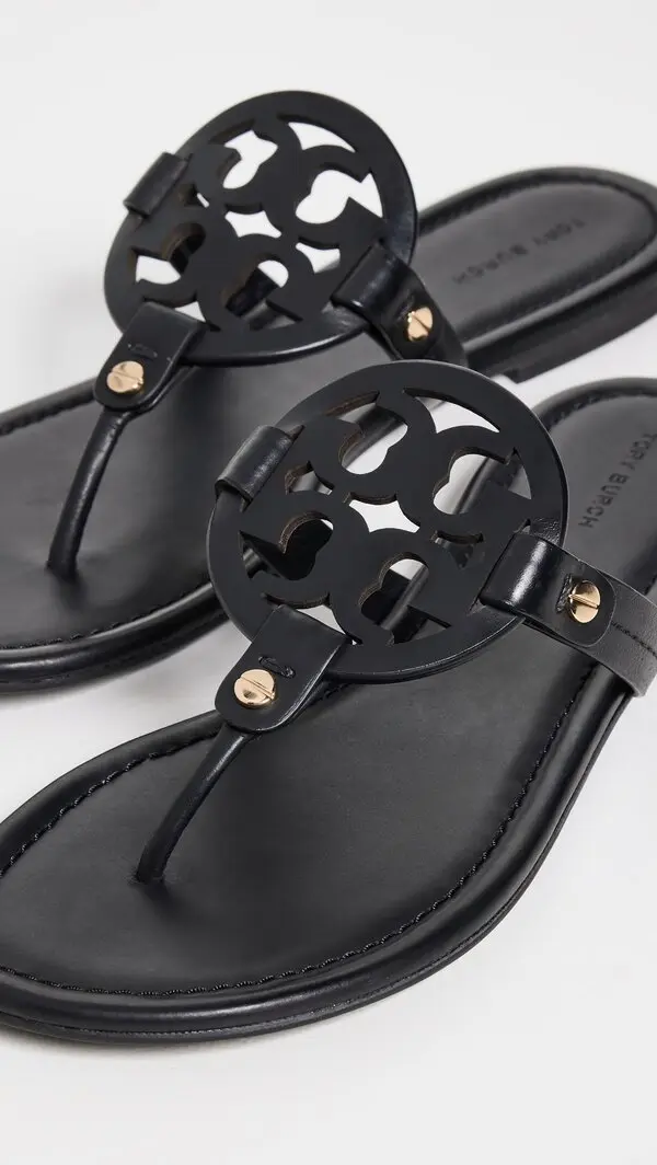 Tory Burch Miller Thong Sandals - Black