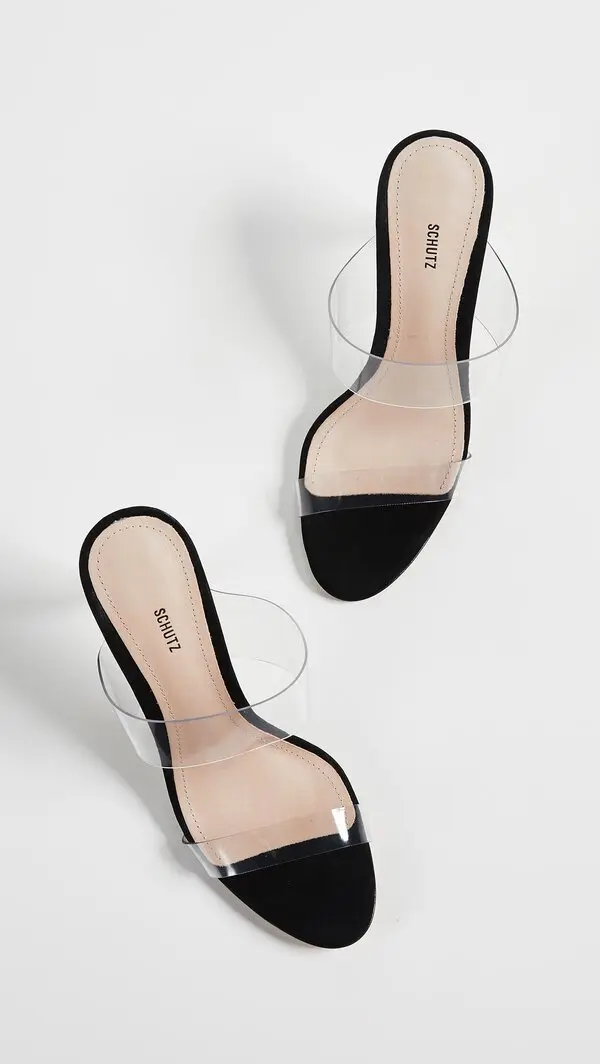 Schutz Ariella Strappy Sandals - Black