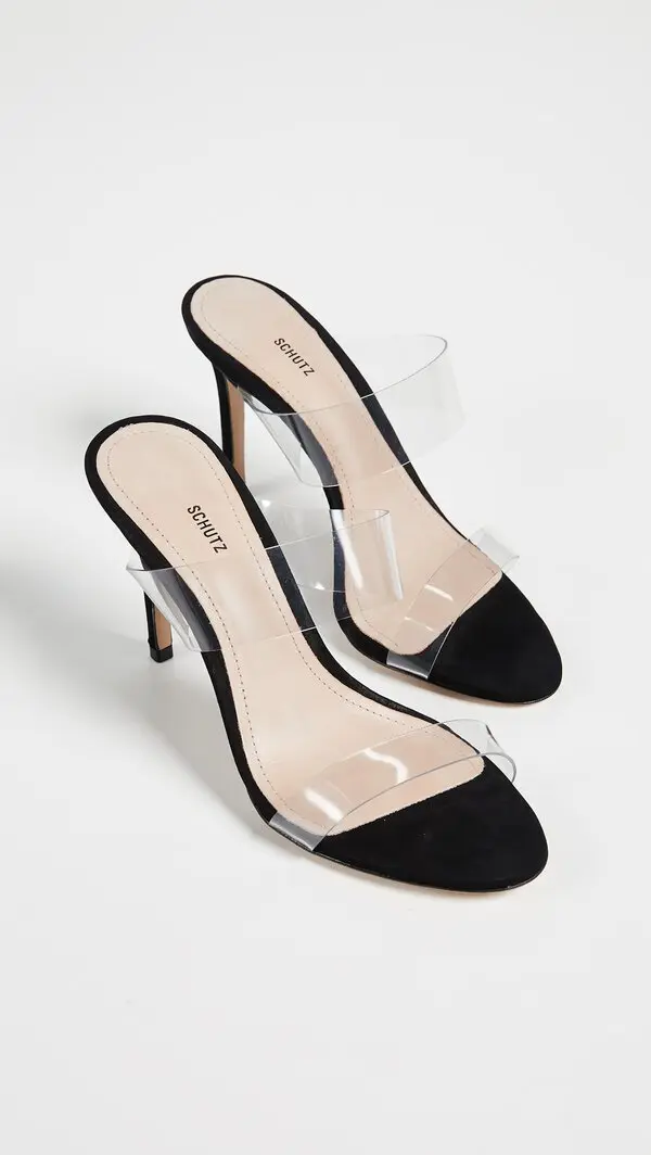 Schutz Ariella Strappy Sandals - Black