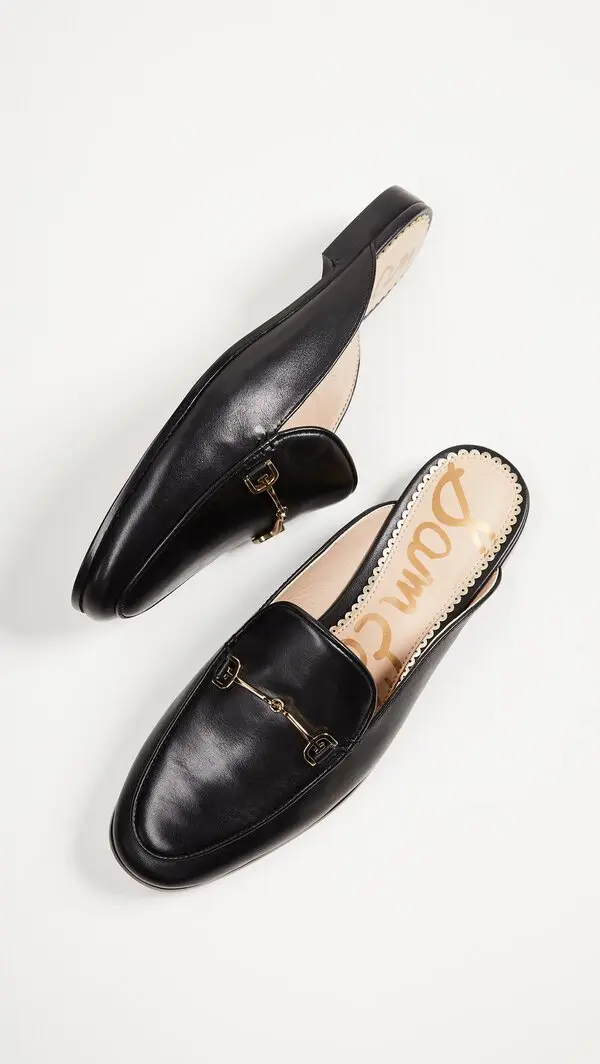 Sam Edelman Linnie Flat Mules - Black