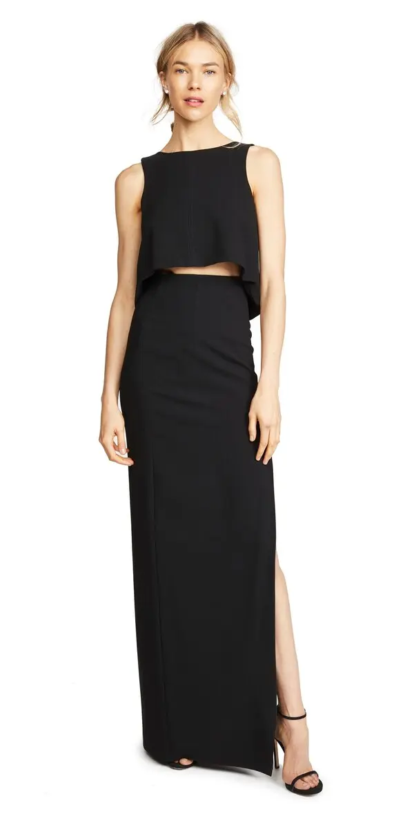 Black Halo Kacie 2 Piece Maxi Dress | Black | Size 10 | Shopbop
