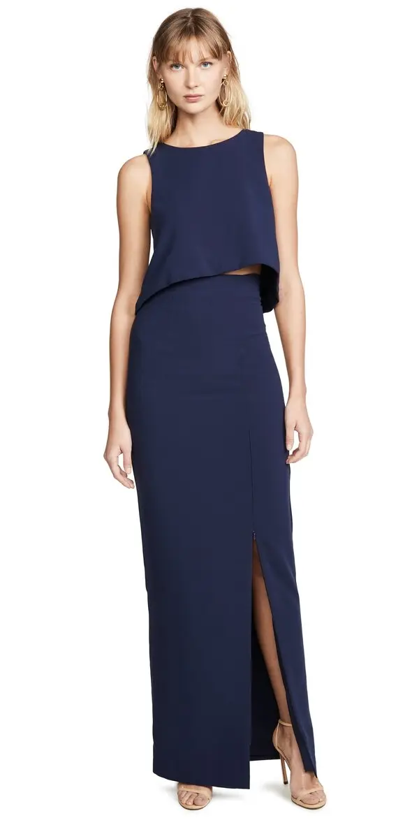 Black Halo Kacie Piece Maxi Dress - Pacific Blue