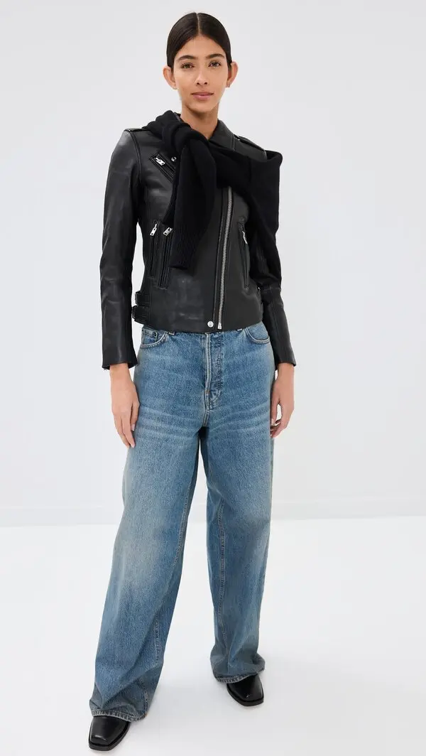 IRO PARIS Han Leather Moto Jacket - Black