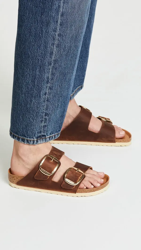 BIRKENSTOCK Arizona Big Buckle Sandals - Antique Cognac