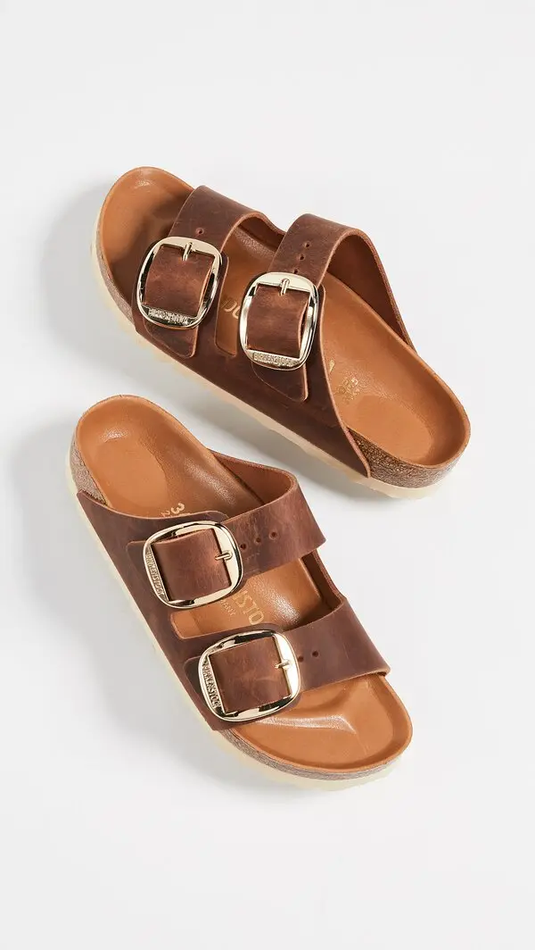 BIRKENSTOCK Arizona Big Buckle Sandals - Antique Cognac