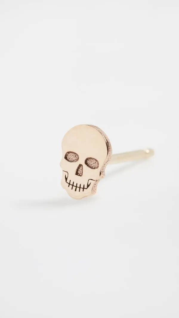 Zoe Chicco 14k Gold Itty Bitty Skull Stud