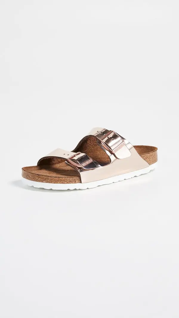 BIRKENSTOCK Arizona Soft Footbed Sandals - Metallic Copper