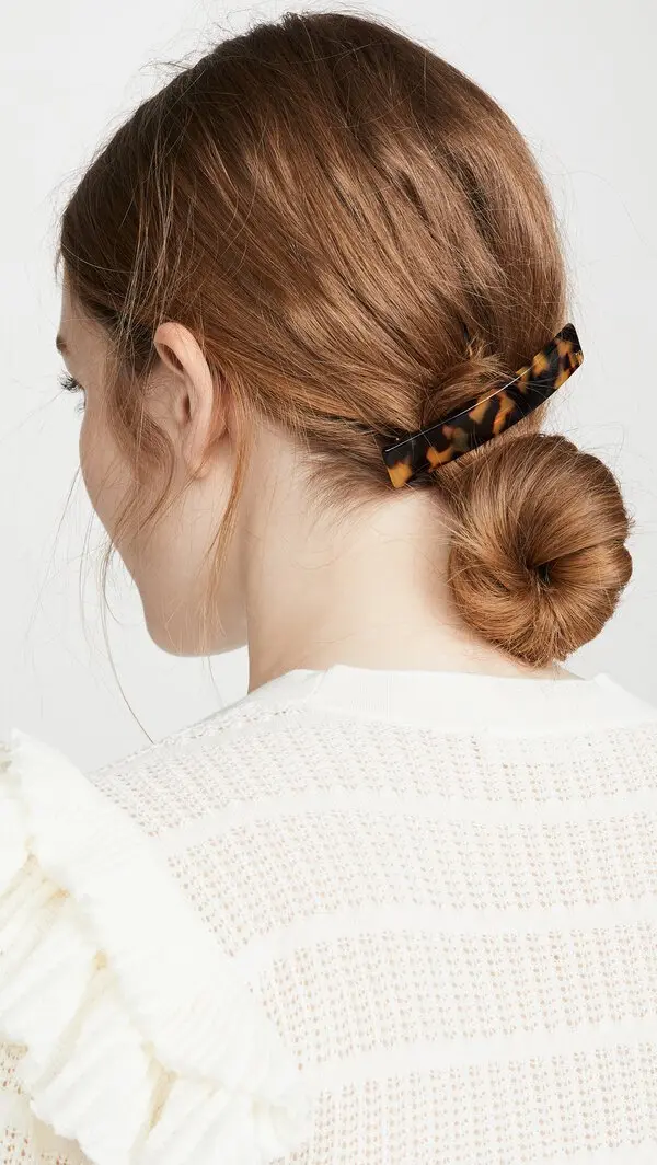 Alexandre De Paris Thin Hair Clip - Tokyo Tortoise