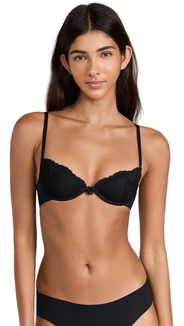 TIMPA Duet Lace Half Cup Padded Bra - Black