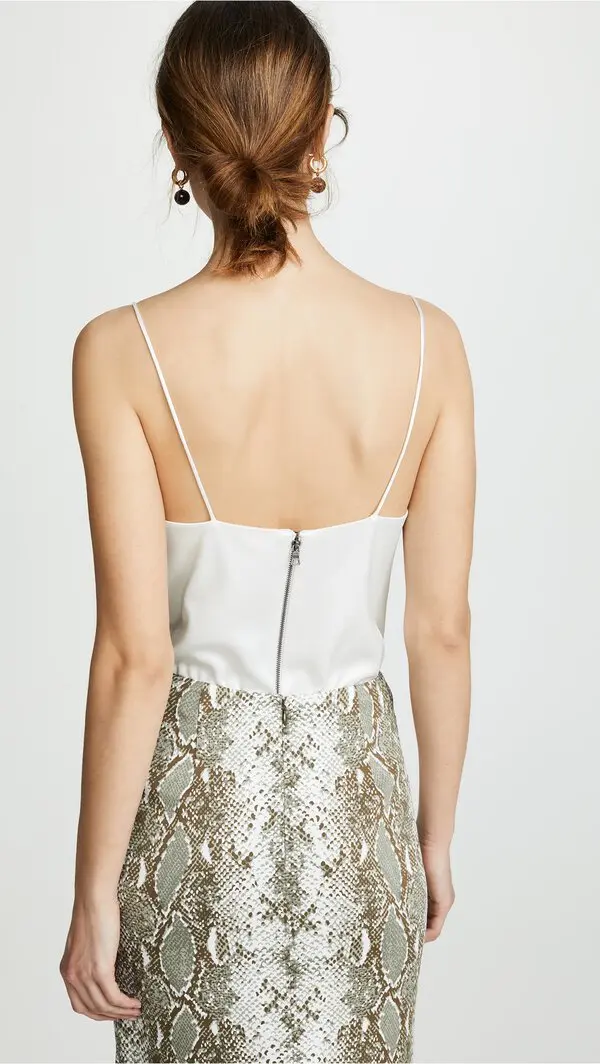 Alice + Olivia Harmon Thong Bodysuit - Off White