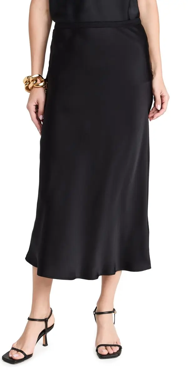 ANINE BING Bar Silk Skirt - Black