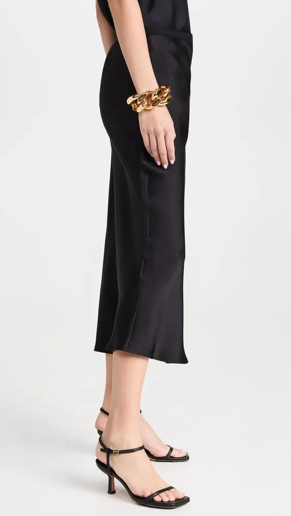 ANINE BING Bar Silk Skirt - Black