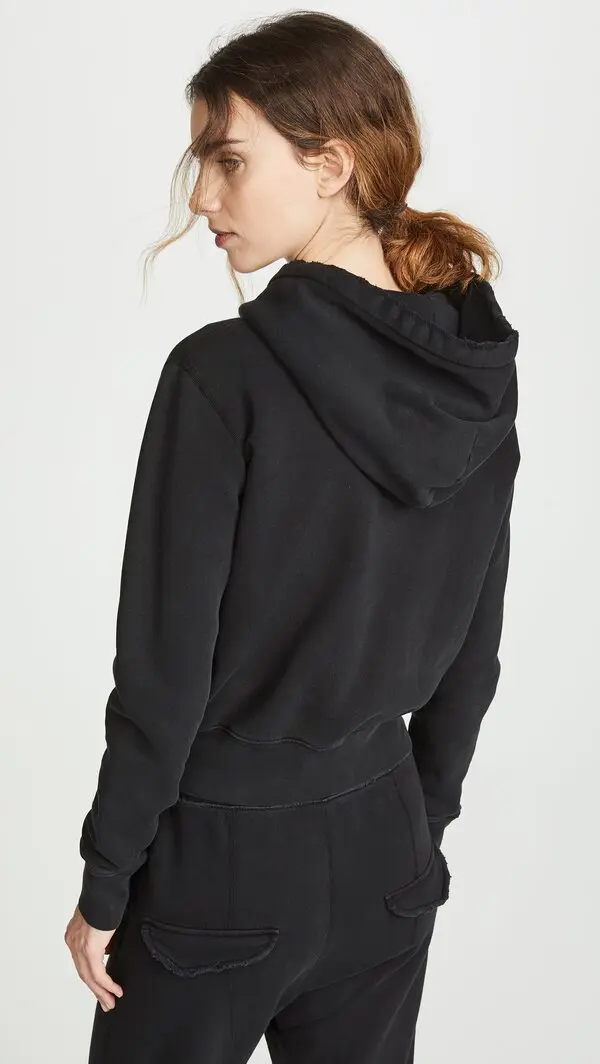 NILI LOTAN Callie Zip Hoodie - Washed Black