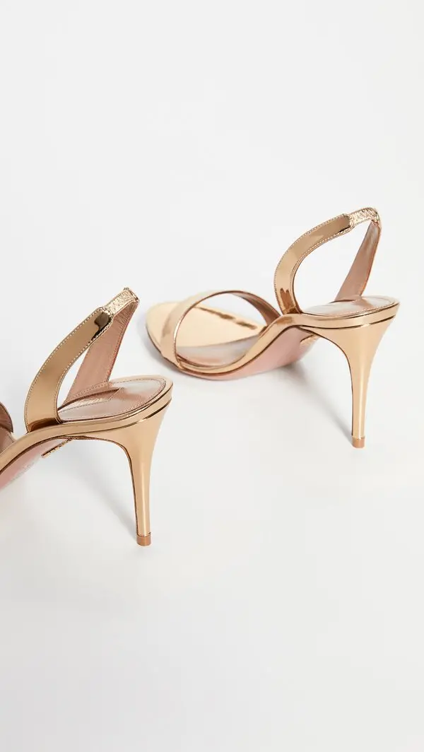 AQUAZZURA 85mm So Nude Sandals - Soft Gold