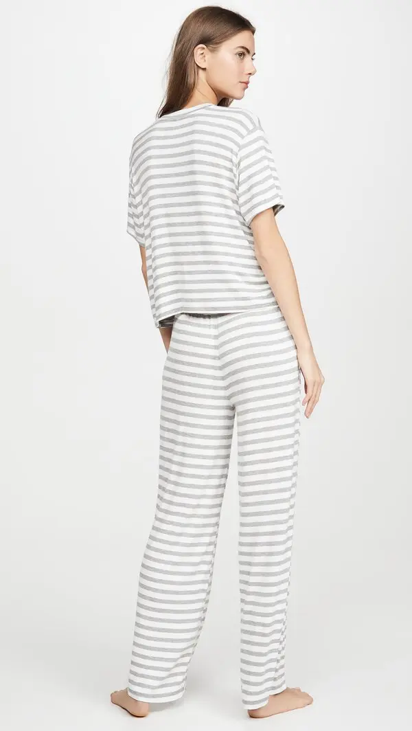 Honeydew Intimates All American Pajama Set - Ivory Stripe