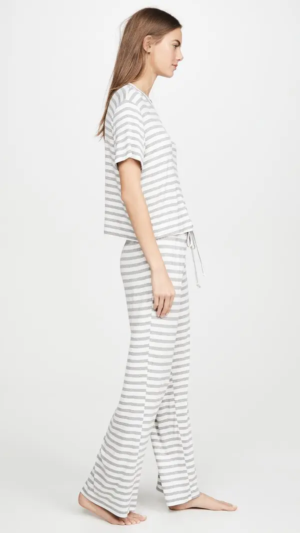 Honeydew Intimates All American Pajama Set - Ivory Stripe