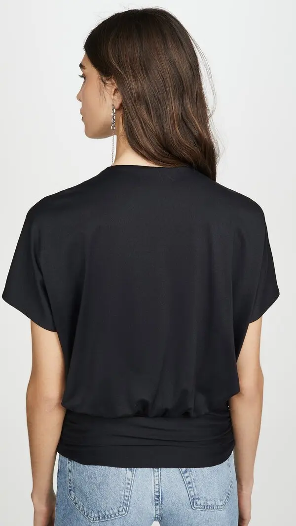 Susana Monaco Twist Front Dolman Top - Black
