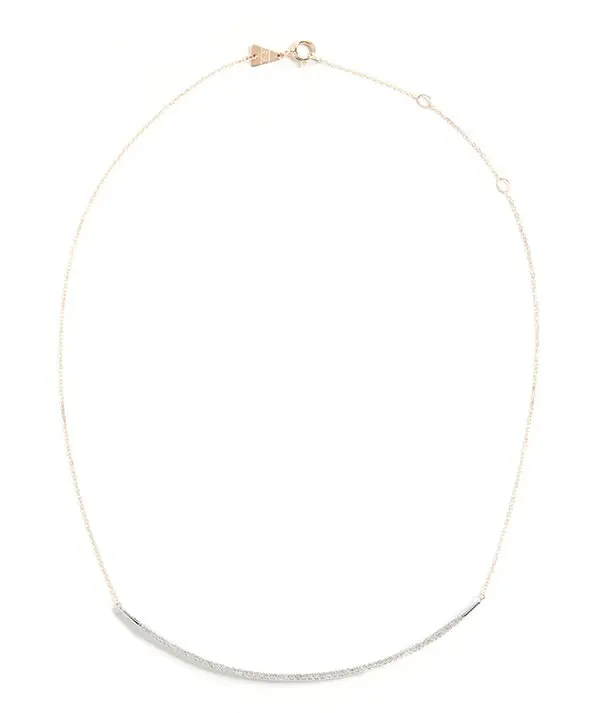 Adina Reyter 14k Gold Pave Curve Collar Necklace