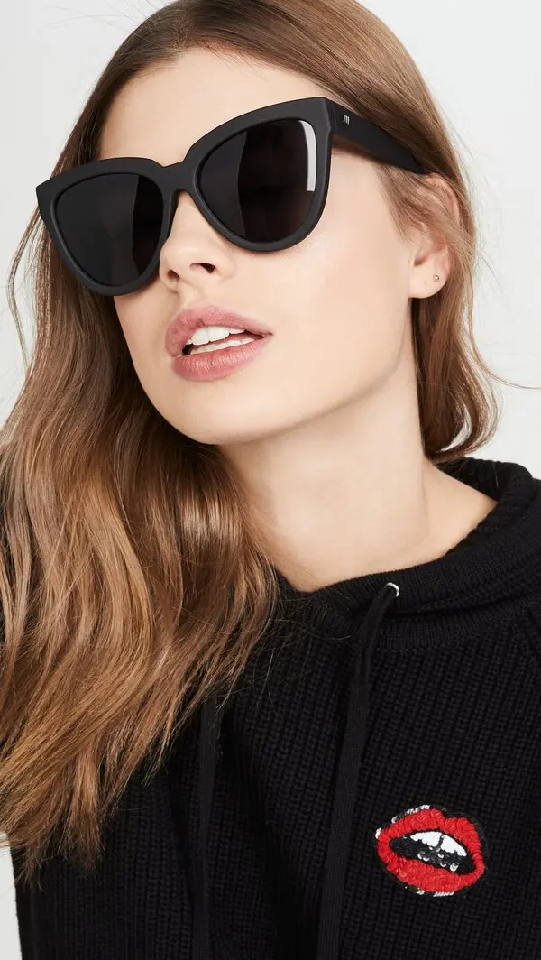 Le Specs Liar Liar Sunglasses - Black Rubber
