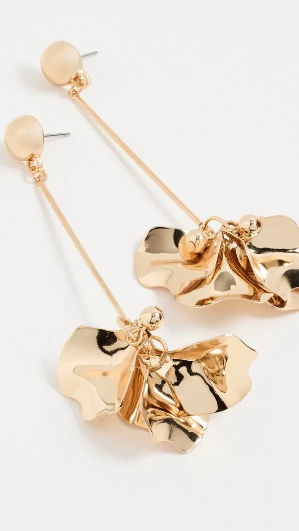 Shashi Petunia Earrings - Gold