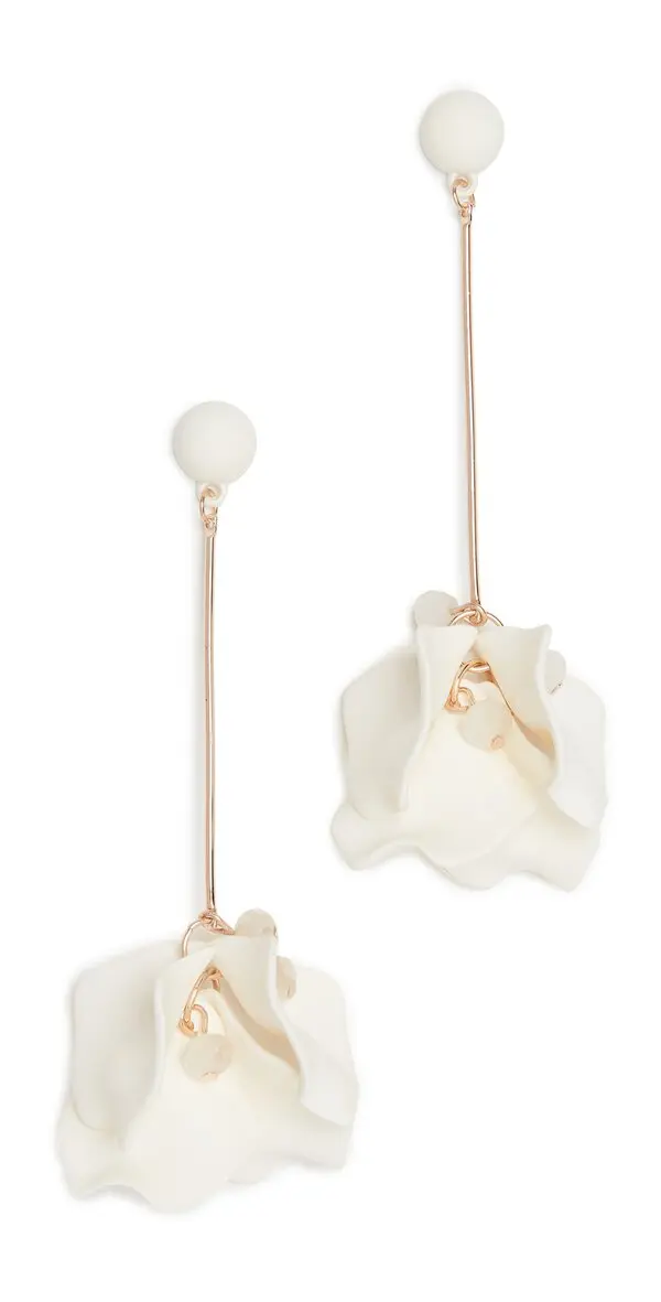 Shashi Petunia Earrings - White