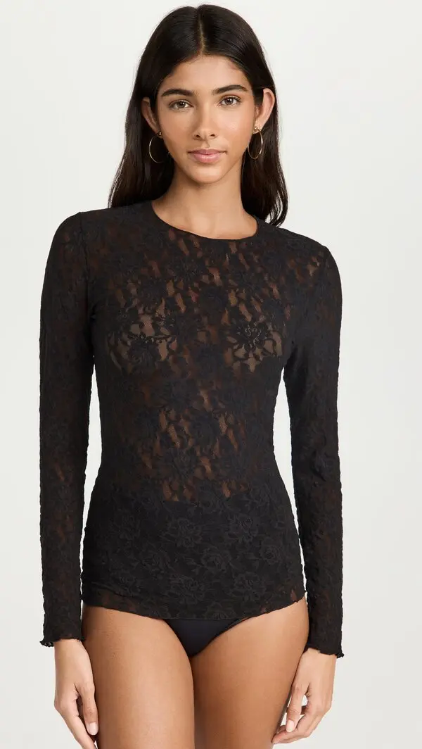 Hanky Panky Signature Lace Long Sleeve Top