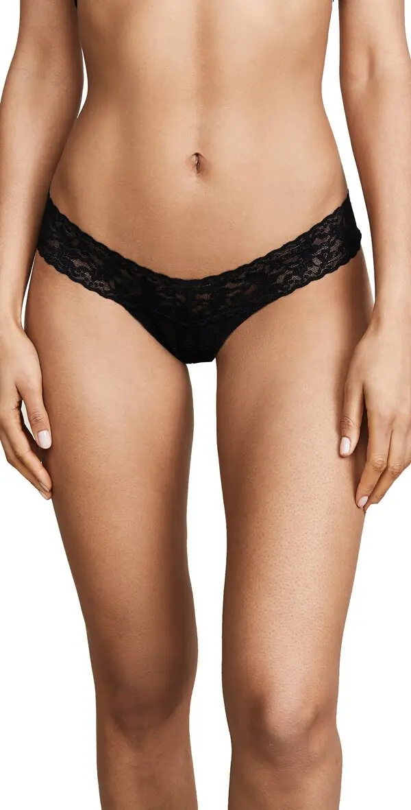 Hanky Panky Signature Lace Low Rise Thong - Black