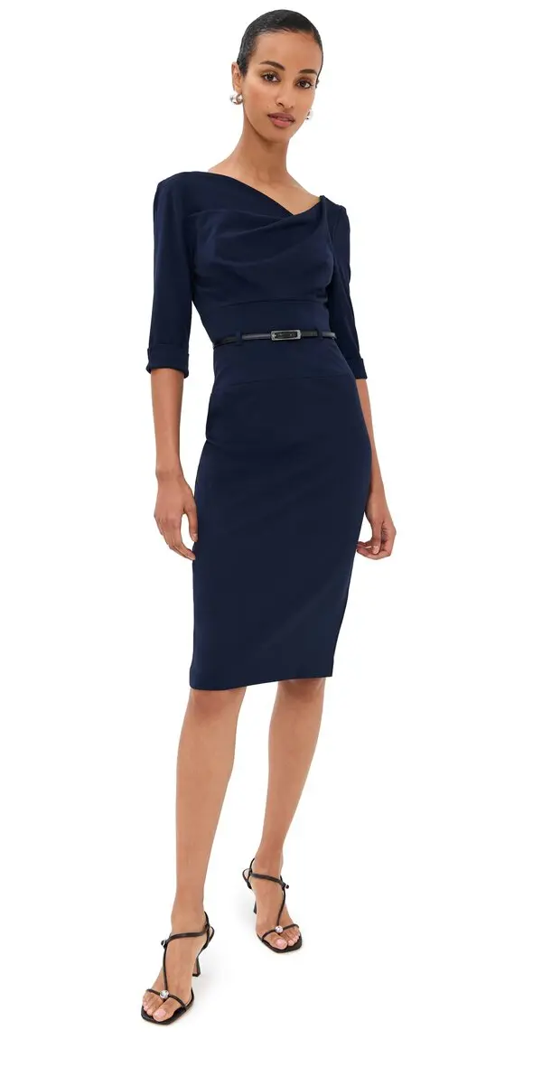 sachin and babi light blue dress Wrap Three Quarter Length Sleeve Green Dress | concept A trois main image 1