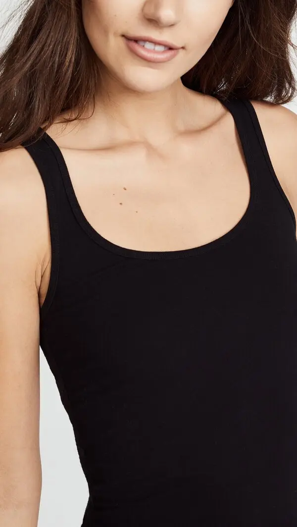 JAMES PERSE Brushed Jersey Long Tank - Black