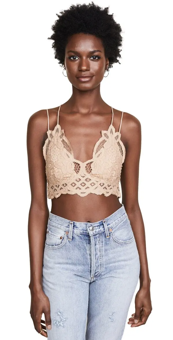 Free People Adella Bralette - Almond