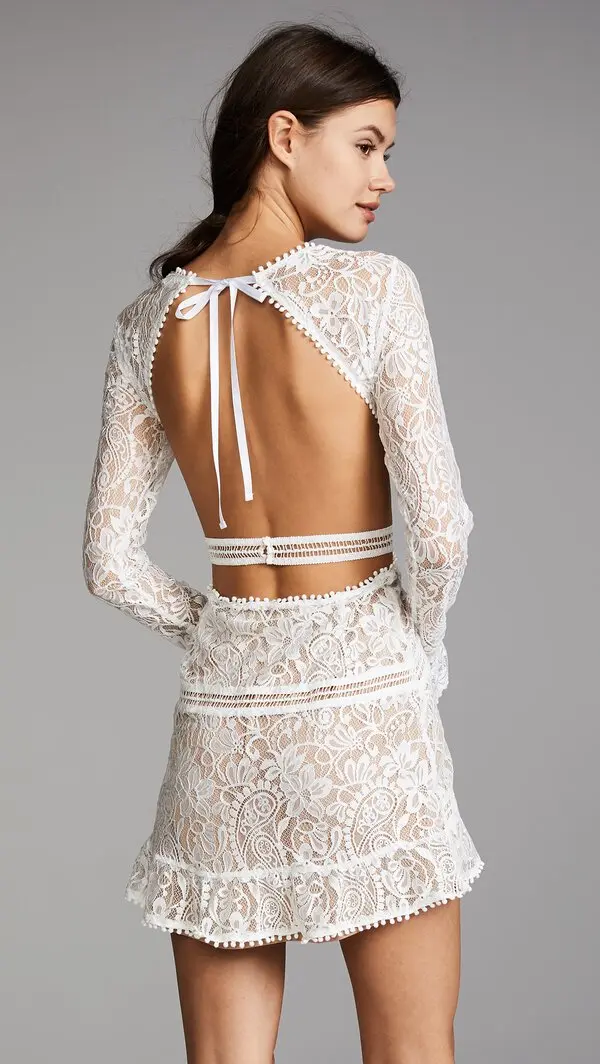for love and lemons emerie cut out dress Lemons White Lover White Lace Dress For Love Lemons Emerie Cutout Dress  White/Off White Size