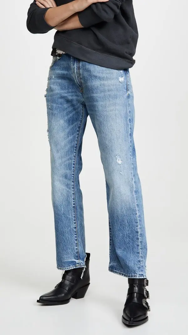 R13 Boyfriend Jeans - Bain With Rips
