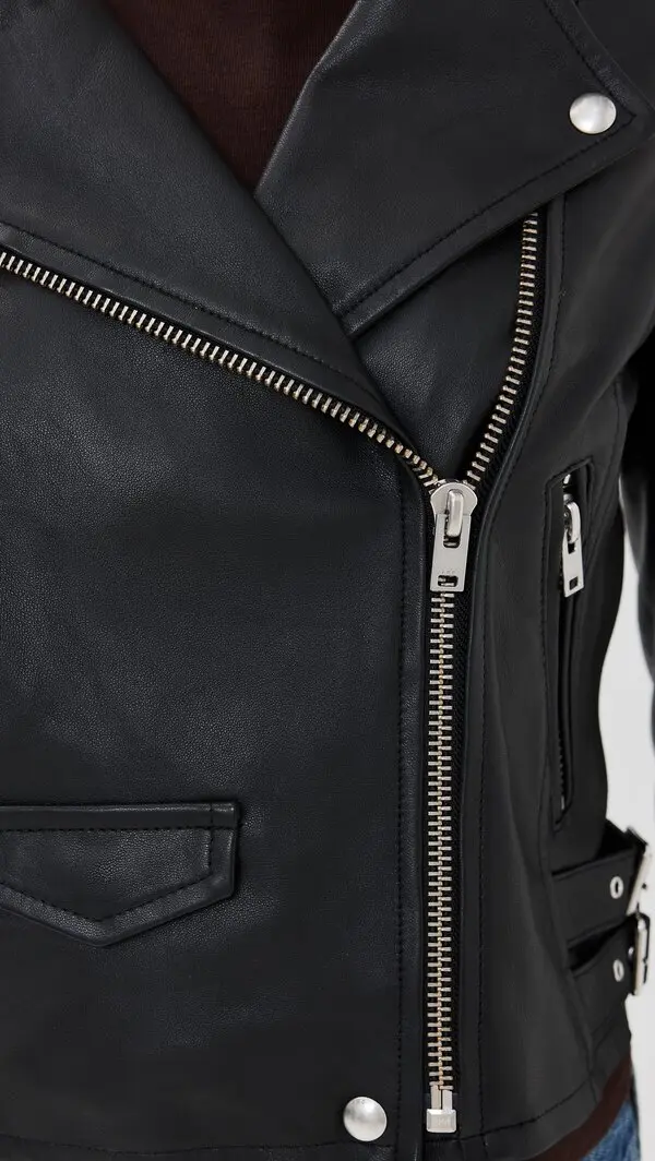 IRO PARIS Ashville Leather Biker Jacket - Black