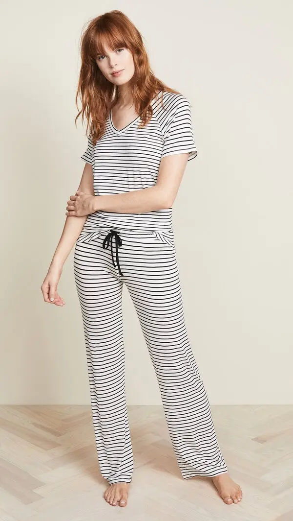 PJ Salvage V-neck Striped T-shirt