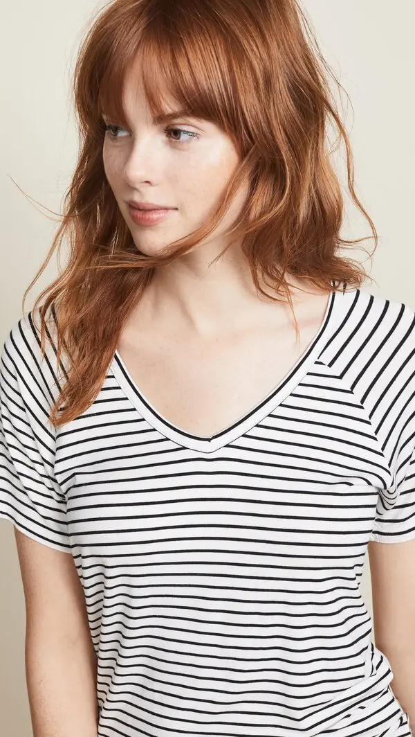 PJ Salvage V-neck Striped T-shirt