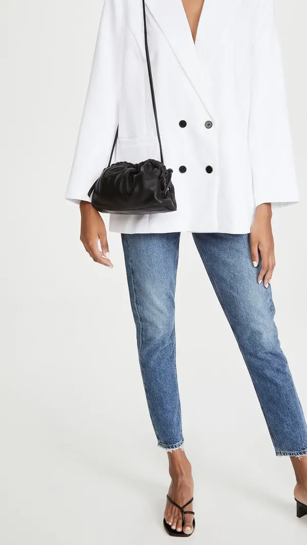 MANSUR GAVRIEL Mini Cloud Clutch - Black/flamma