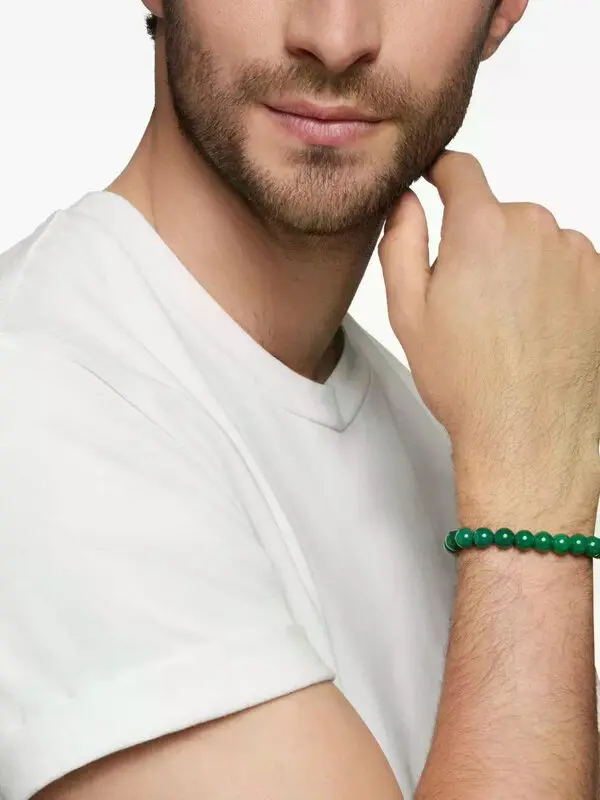 David Yurman 8mm Spiritual Beads Bracelet - Green