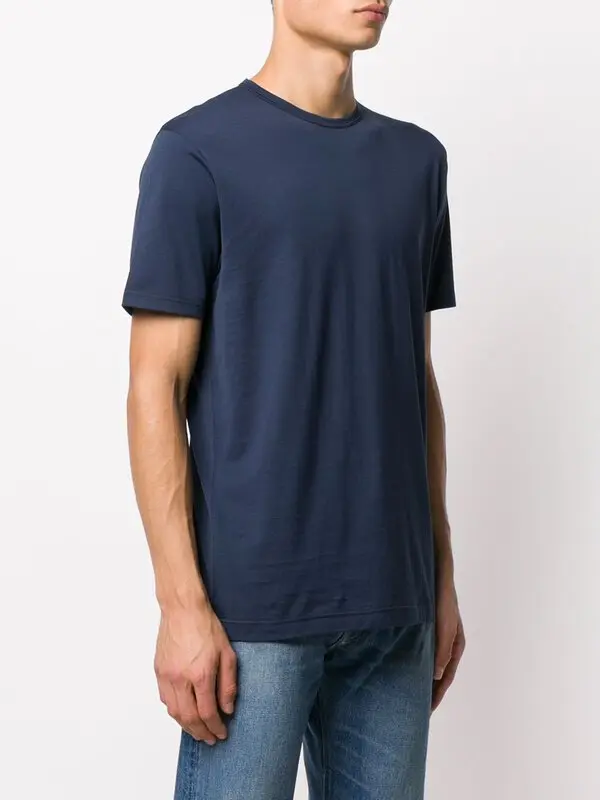 Sunspel Crew Neck Cotton T-shirt - Blue