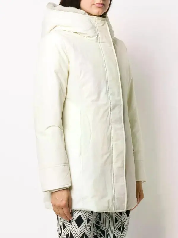 Woolrich Zip-up Hooded Coat - Neutrals