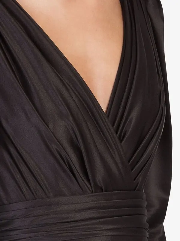 Dolce & Gabbana V-neck Silk Evening Gown
