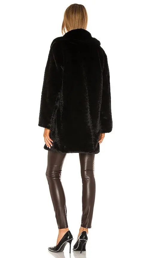 LAMARQUE Linnea Faux Fur Coat - Black