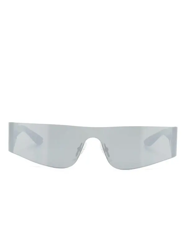 Balenciaga Logo-print Sunglasses - Silver