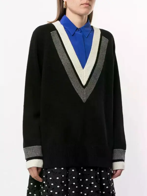 Paule Ka Knitted V-neck Jumper