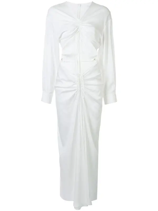 Christopher Esber Ruched Knit Dress - White | Editorialist