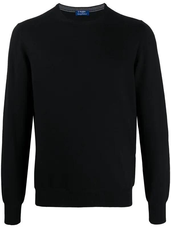 BARBA NAPOLI Round Neck Jumper - Black